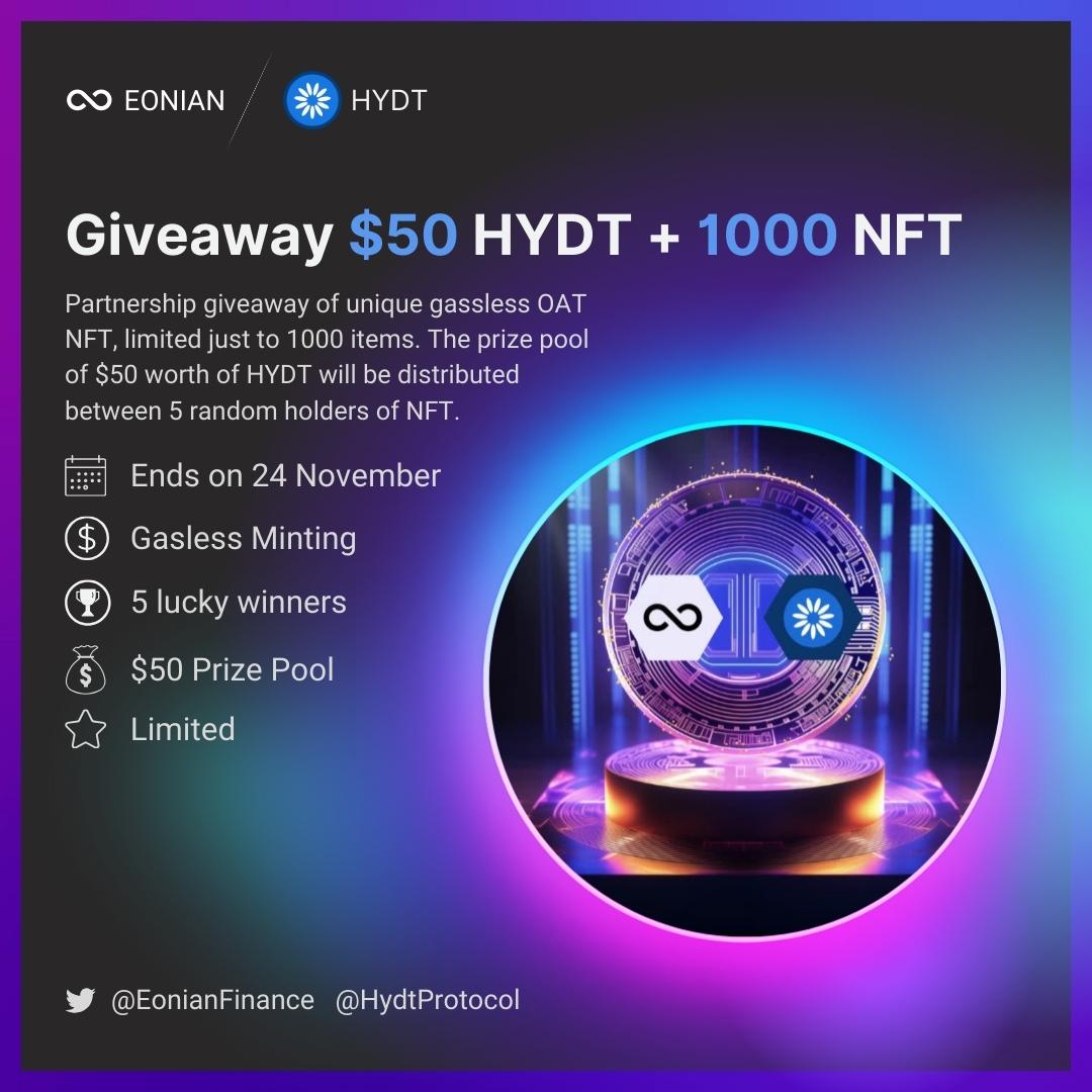 Eonian ️HYDT Partnership 🤝 by Eonian | Galxe