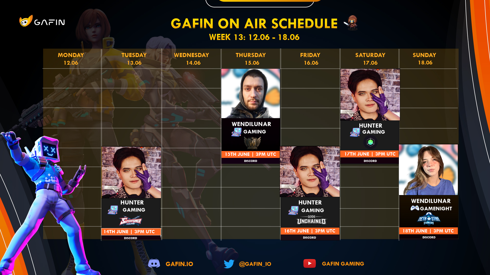 GAFIN LIVESTREAM SCHEDULE WEEK 2 by GaFin | Galxe